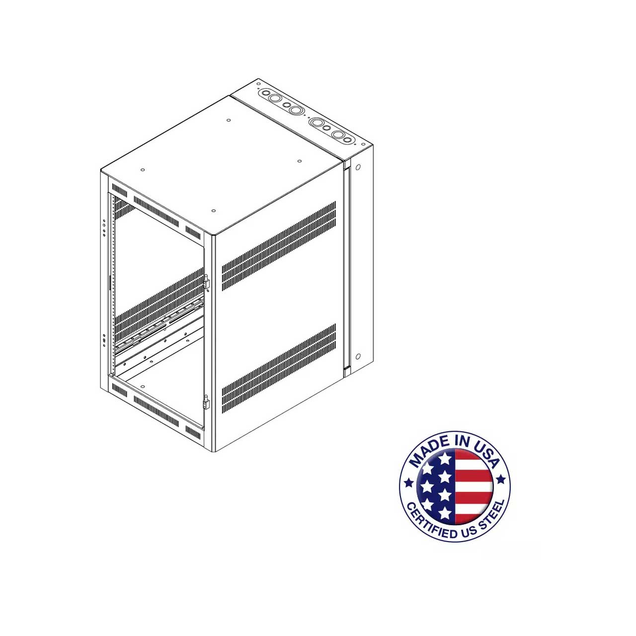 Lowell LWR-1832 18RU Wall-Rack / 32 Inch Deep