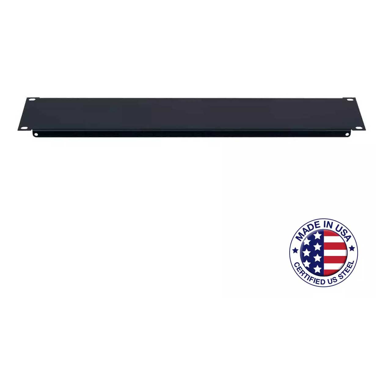 Lowell SEP-2SC 2RU Steel Blank Panel / Smooth Black / 24 each