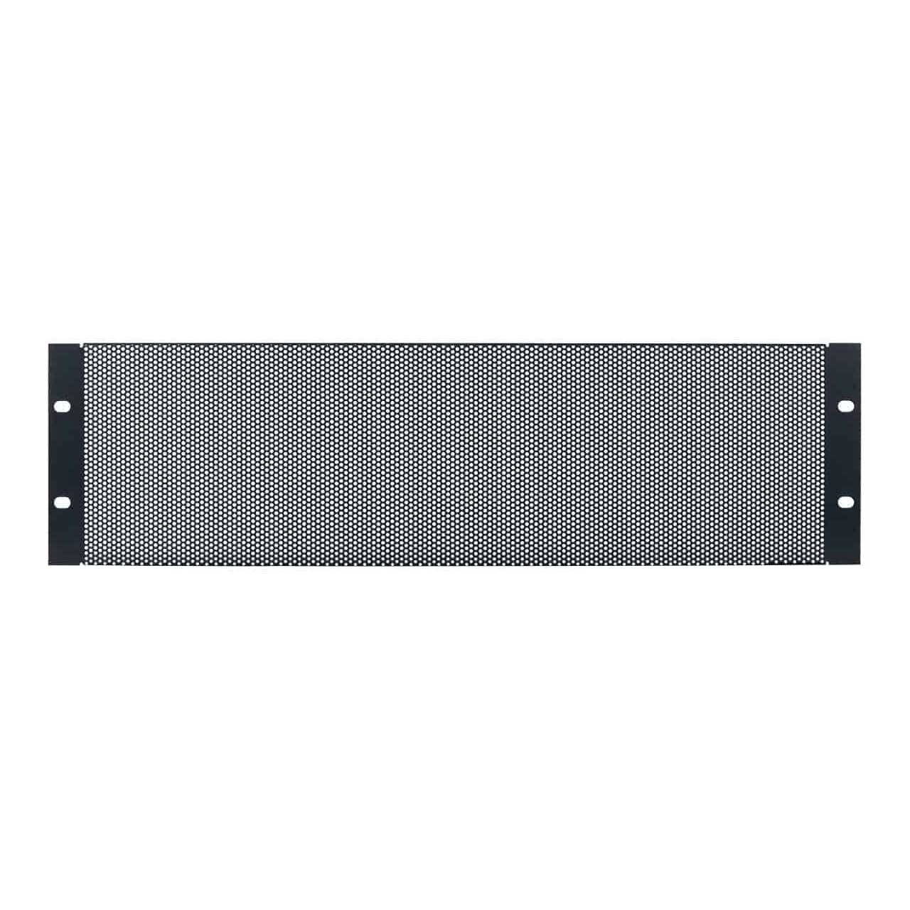 Lowell SVP-3 3RU Steel Vent Panel / Black / 35 Percent Open Area