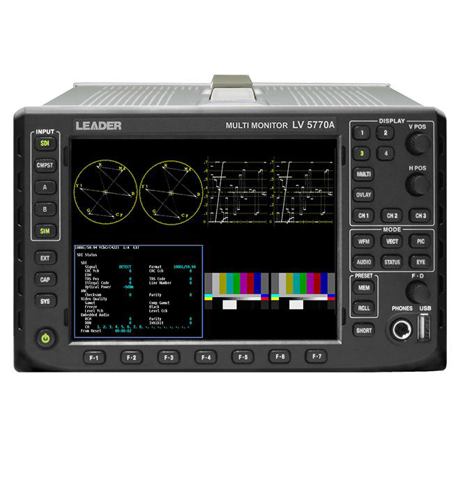 Leader LV5770A Multi-Monitor Mainframe Only (Does not include SDI Input)