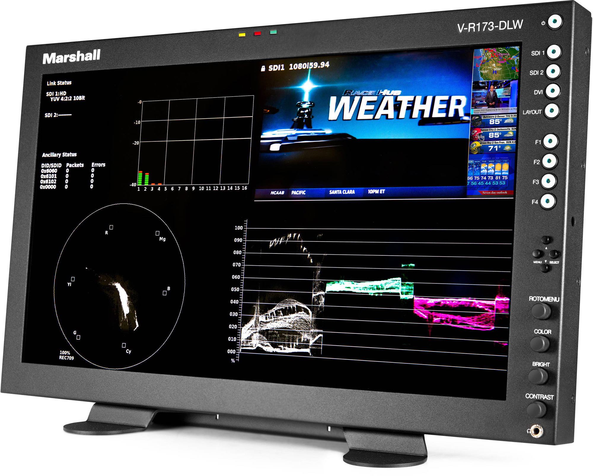 Marshall V-R173-DLW-DT 17 Inch Native HD Resolution IMD LCD Desktop ...