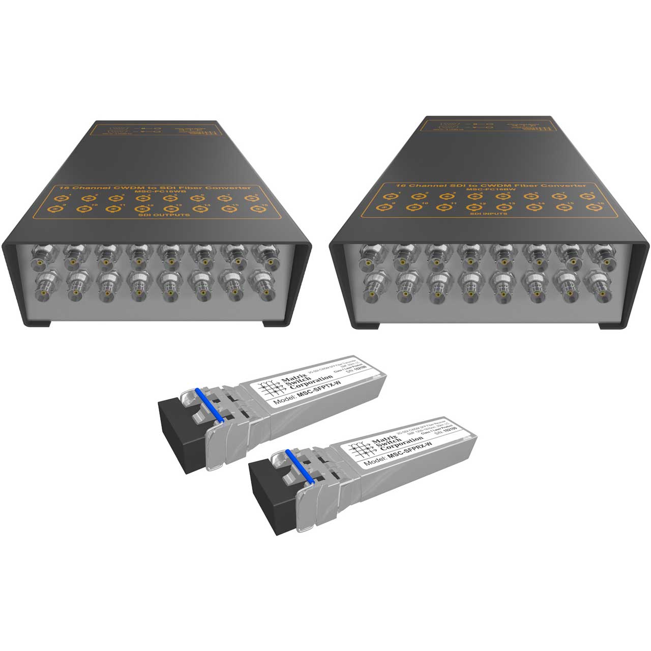 Matrix Switch MSC-SFL-121 16 Channel 3G-SDI - SDI/HDSDI Over Fiber ...