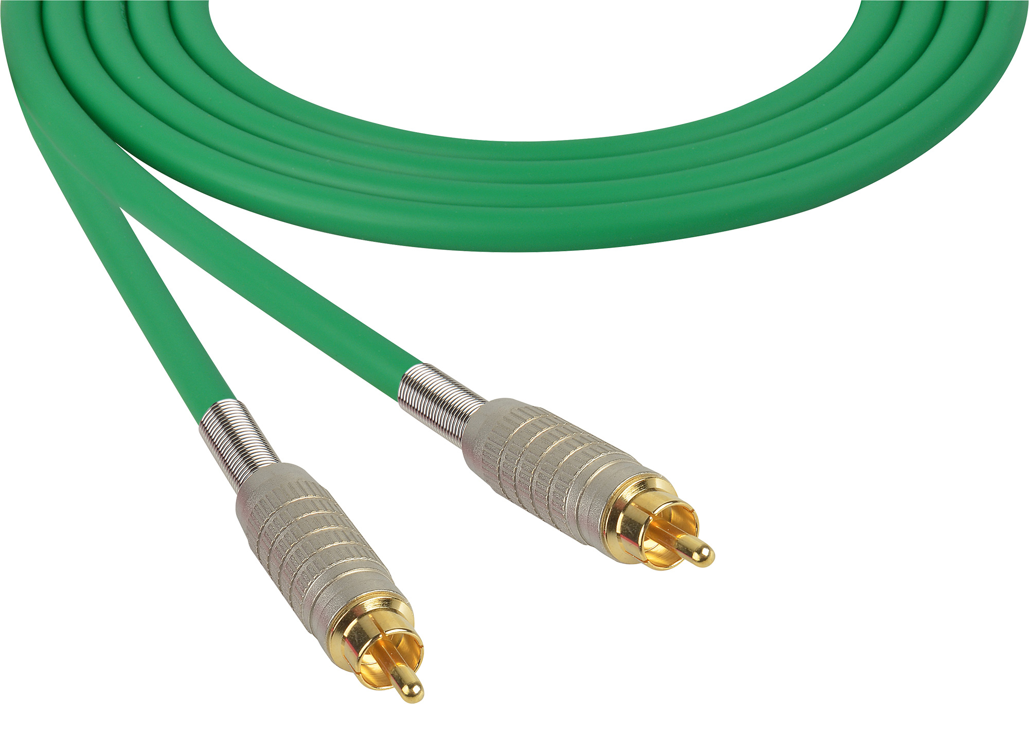 Sescom Audio Cable Mogami Neglex Quad RCA Male to RCA Male Green - 1.5 Foot