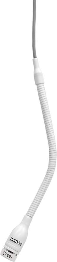 Shure MX202WPA/C Cardioid Microflex Overhead Microphone (White)