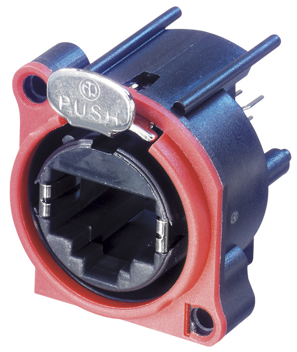 NEUTRIK NE8FAV etherCON Vertical PCB Panel Mount Receptacle