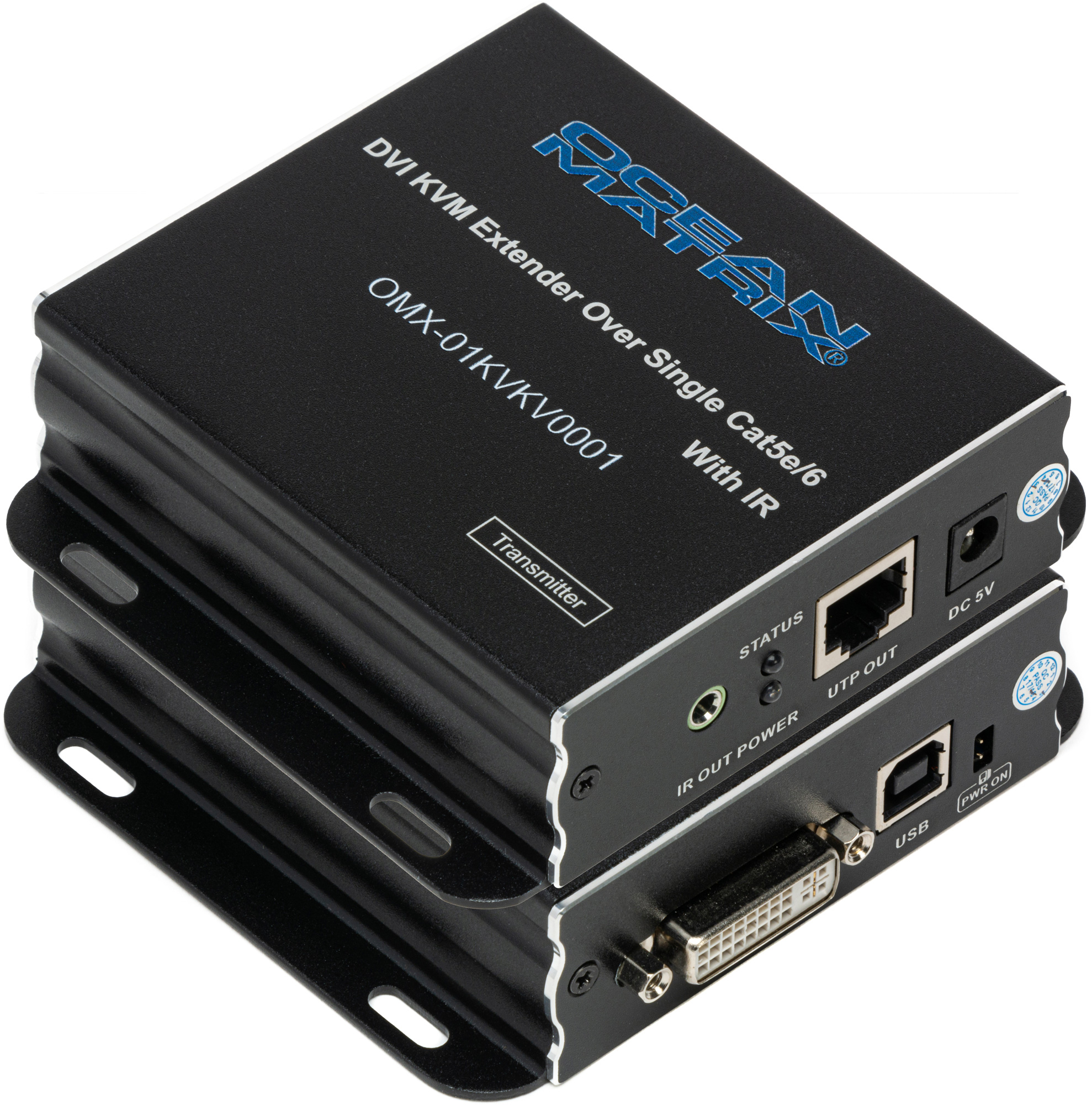 Ocean Matrix OMX-01KVKV0001 1080p/60 DVI KVM 164 Foot Extender Tx/Rx ...