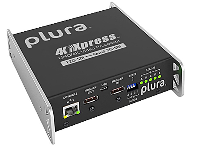 Plura 4KXPRESS Bidirectional Quad 3G-SDI to 12G-SDI Converter & Multi ...