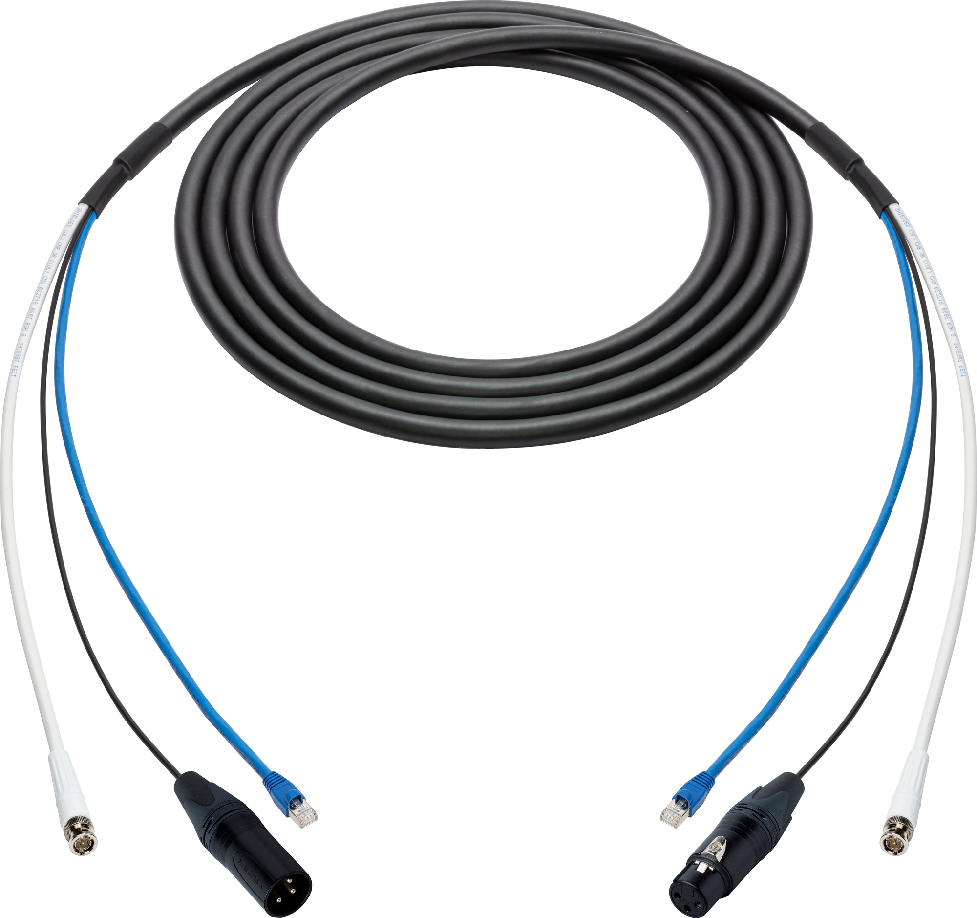Laird 3 in 1 PTZ Camera Cable - Belden 12G-SDI Cat6 Audio - 100 Foot