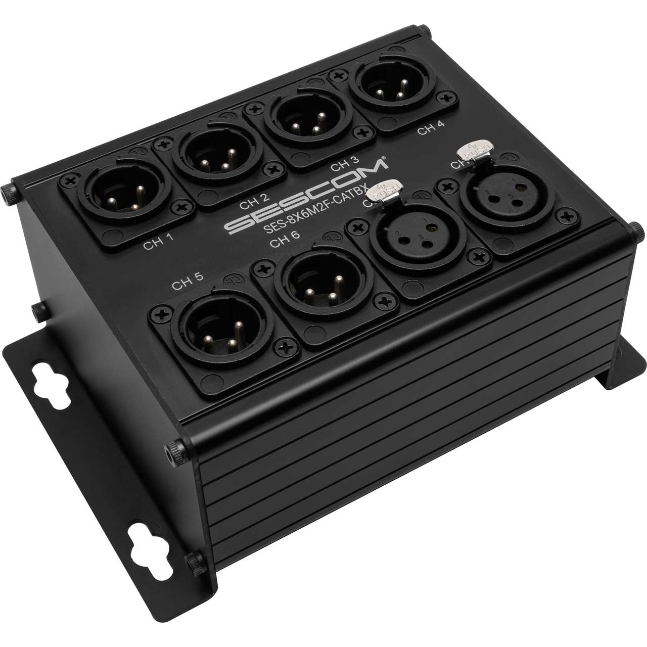 Sescom 8 Channel Passive Balanced Audio Adapter Box over CAT 5/6/7 - 2 ...