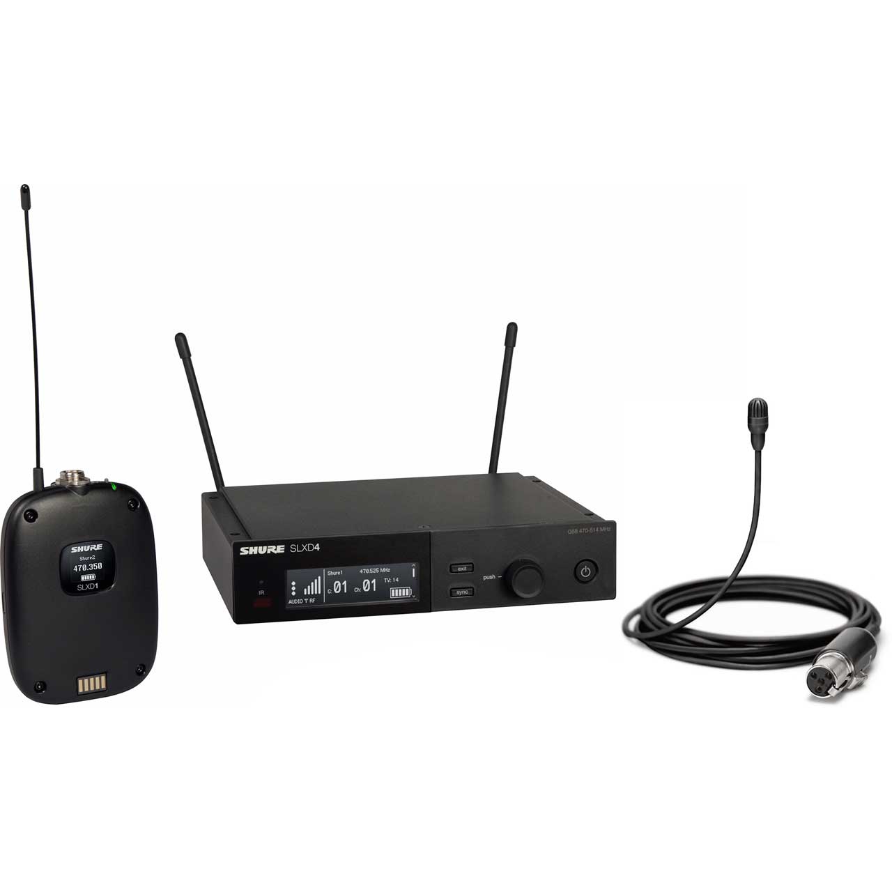 Shure TwinPlex SLX-D Low-Sense Omni Lavalier Wireless Kit - Black - G58 ...