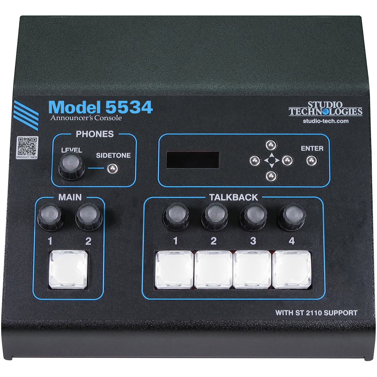 Studio Technologies Model 5534 Announcers Console - one Main & four Talkback Channels - SMPTE ST ...