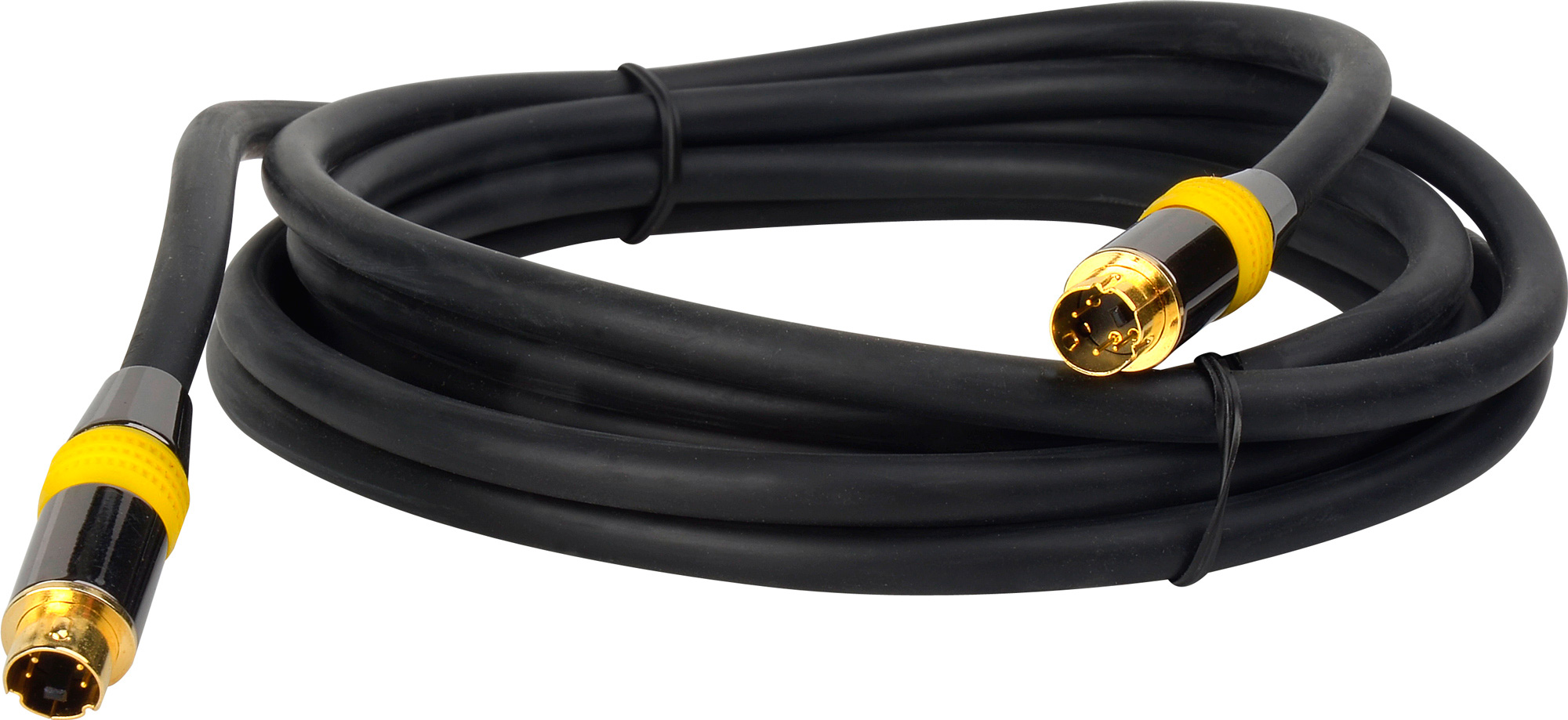 TecNec SVHS 4-Pin Male to 4-Pin Male Flexible Cable with Gold ...