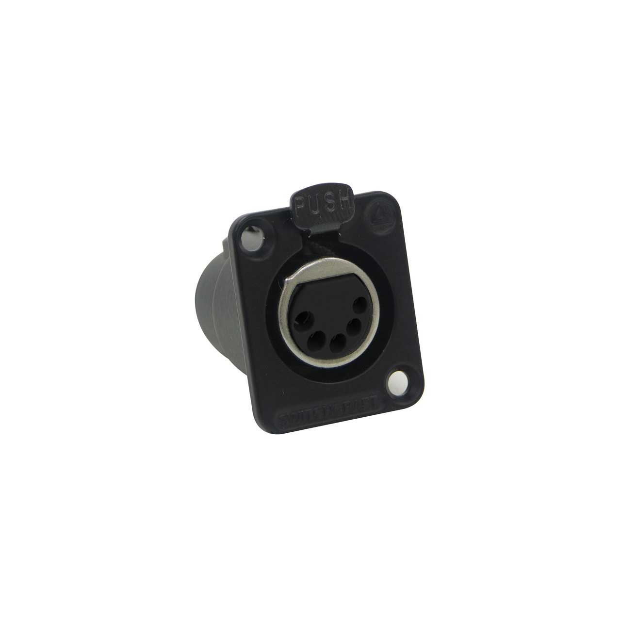 Switchcraft DE5FBAU 5-Pin XLR Female Panel/Chassis Mount Connector ...