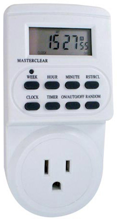 Weekly Programmable Digital Timer w/10 On/Off Programs