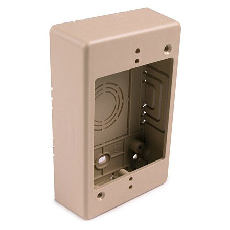 HellermannTyton TSRI-JB1 Single Gang Junction Box - 1-1/4 Inch Deep - Ivory
