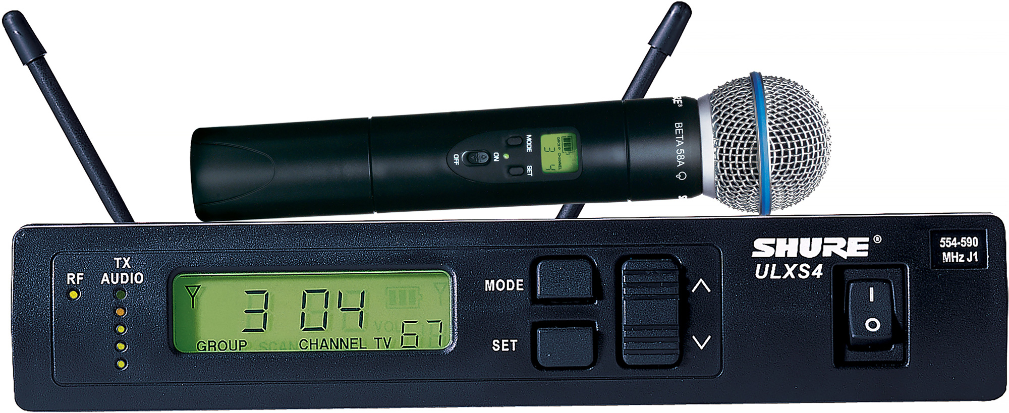 SHURE Single Wireless Handheld System with 1 BETA58 Mic - G3 470 - 505 MHz