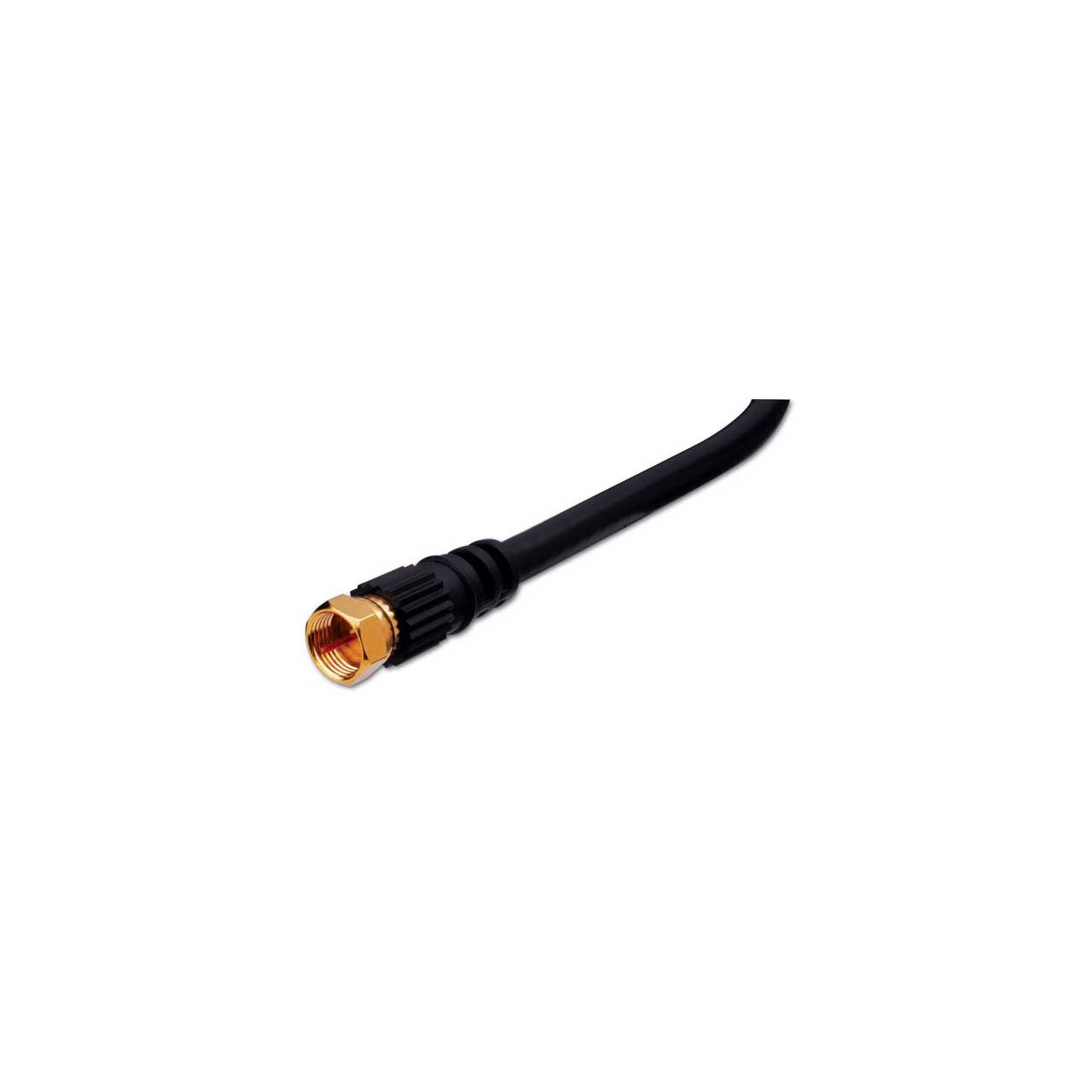 Vanco FFRG6U6 RG6 F Type Plug to F Type Plug Coaxial Cable - Black - 6 Foot