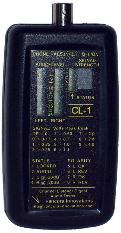 Channel Listener Portable 48K AES/EBU Digital Audio Tester