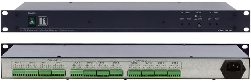 Kramer VM-1610 1x10 Balanced Audio Distribution Amplifier