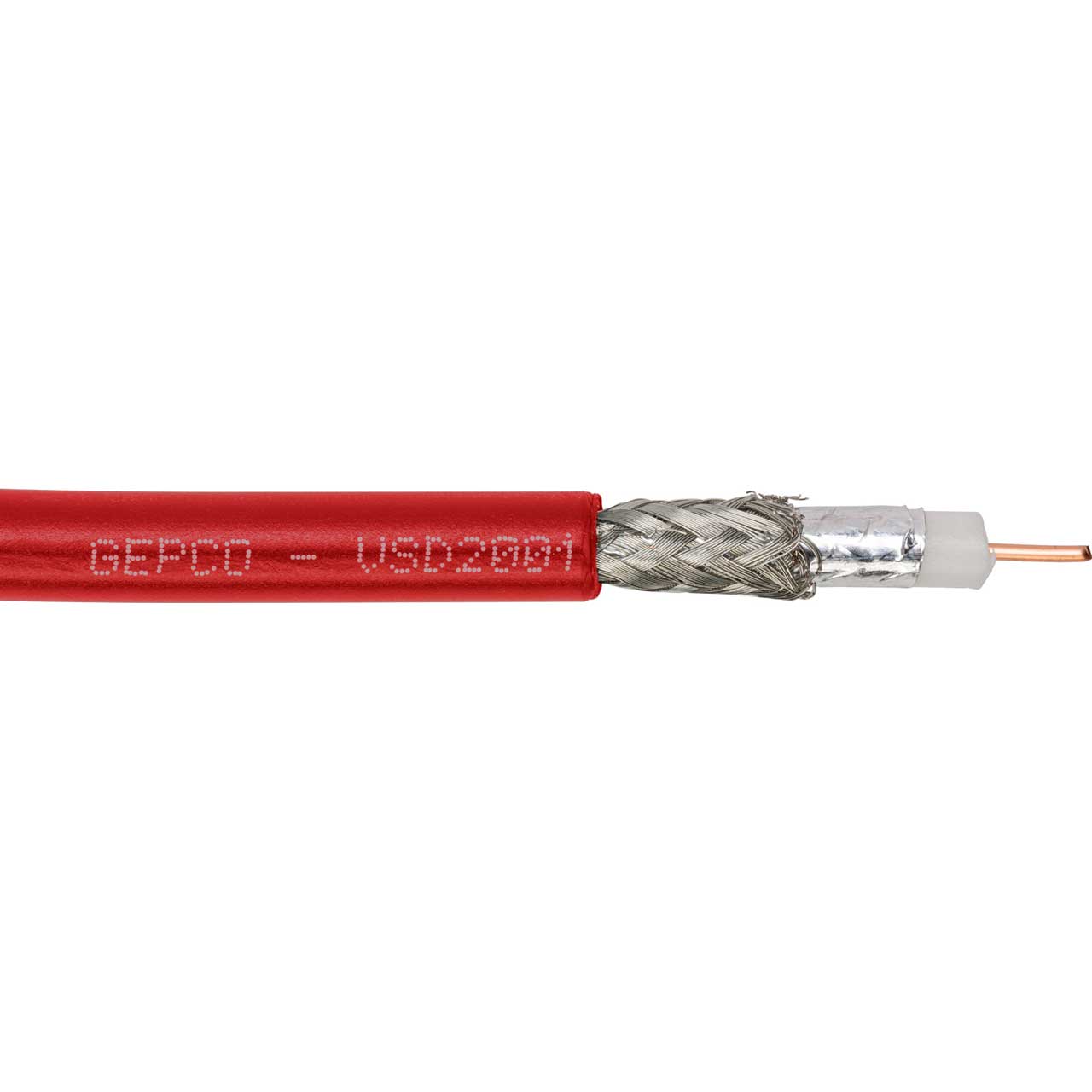 Gepco VSD2001 RG6 4.5GHz High Definition SDI Coax Cable 1000 Ft Red