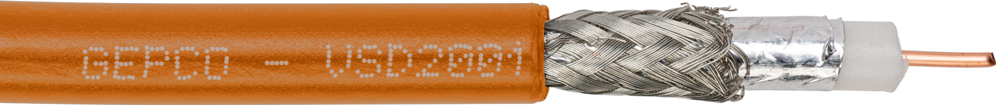 Gepco VSD2001 RG6 4.5GHz High Definition SDI Coax Cable - Orange - 500 Foot