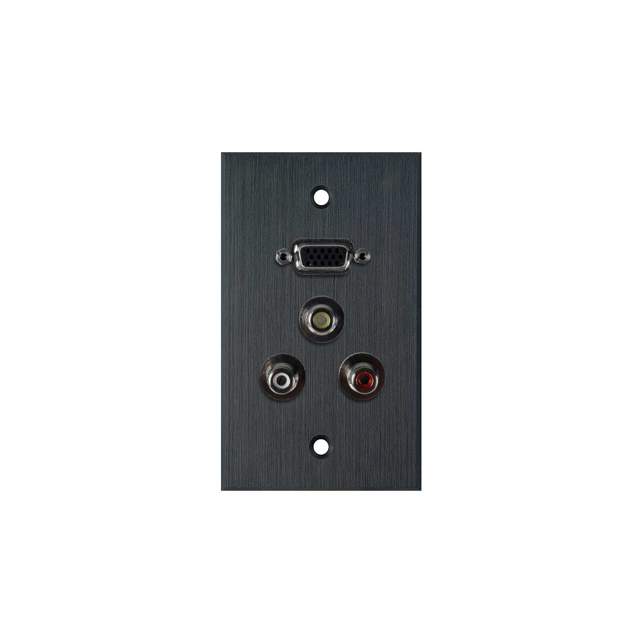 My Custom Shop 1-Gang Black Anodized Wall Plate w/ One 15-Pin HD Female ...