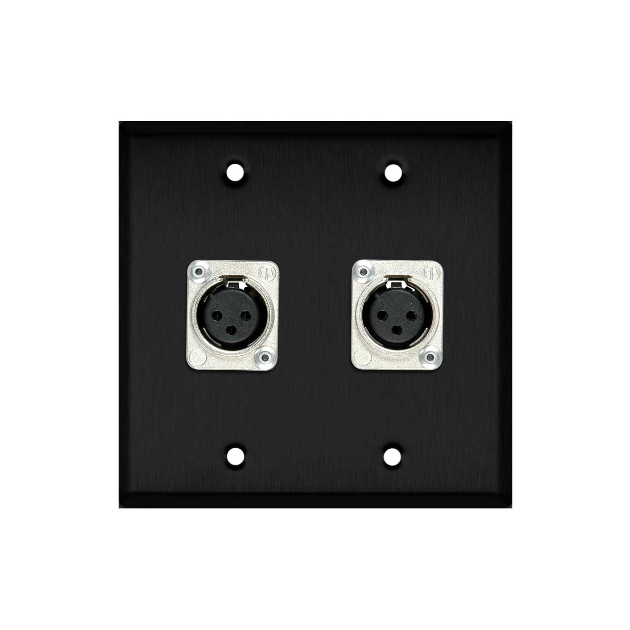 My Custom Shop WPBA-2112 2-Gang Black Anodized Wall Plate w/ 2 ...