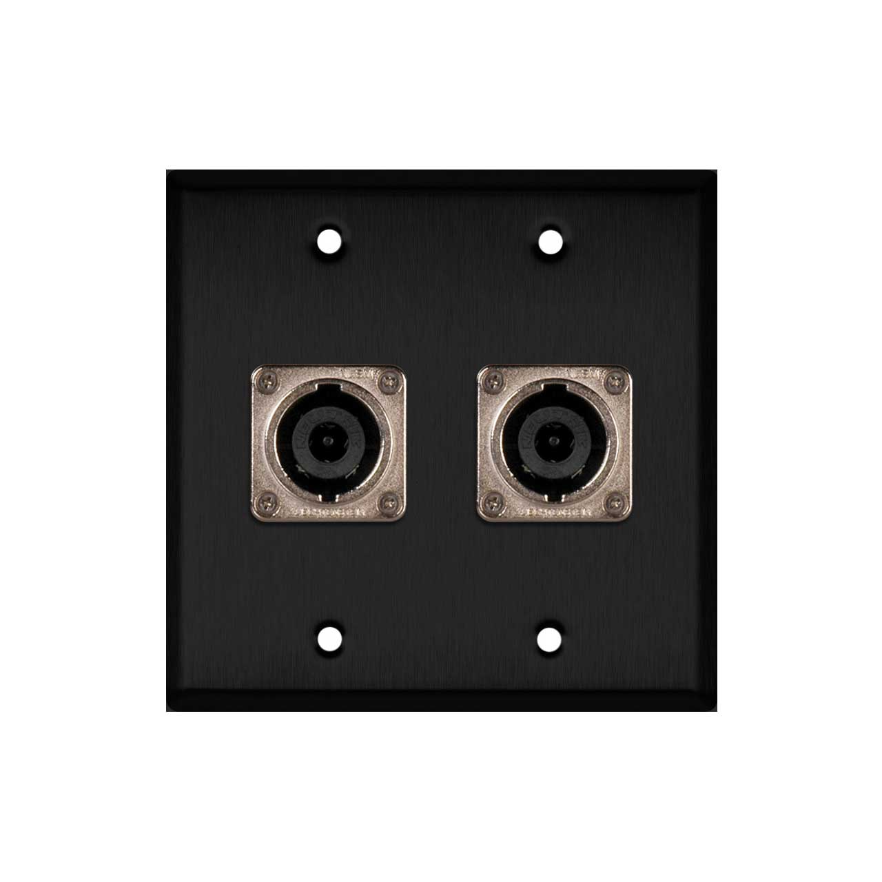 My Custom Shop WPBA-2155 2-Gang Black Anodized Wall Plate w/ 2 NEUTRIK ...