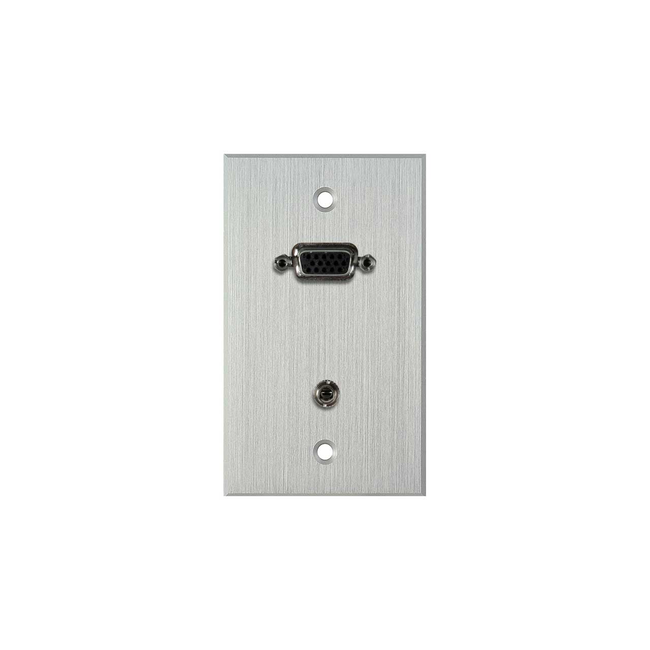 My Custom Shop WPCA-1154 1-Gang Clear Anodized Wall Plate w/ 15-Pin HD ...