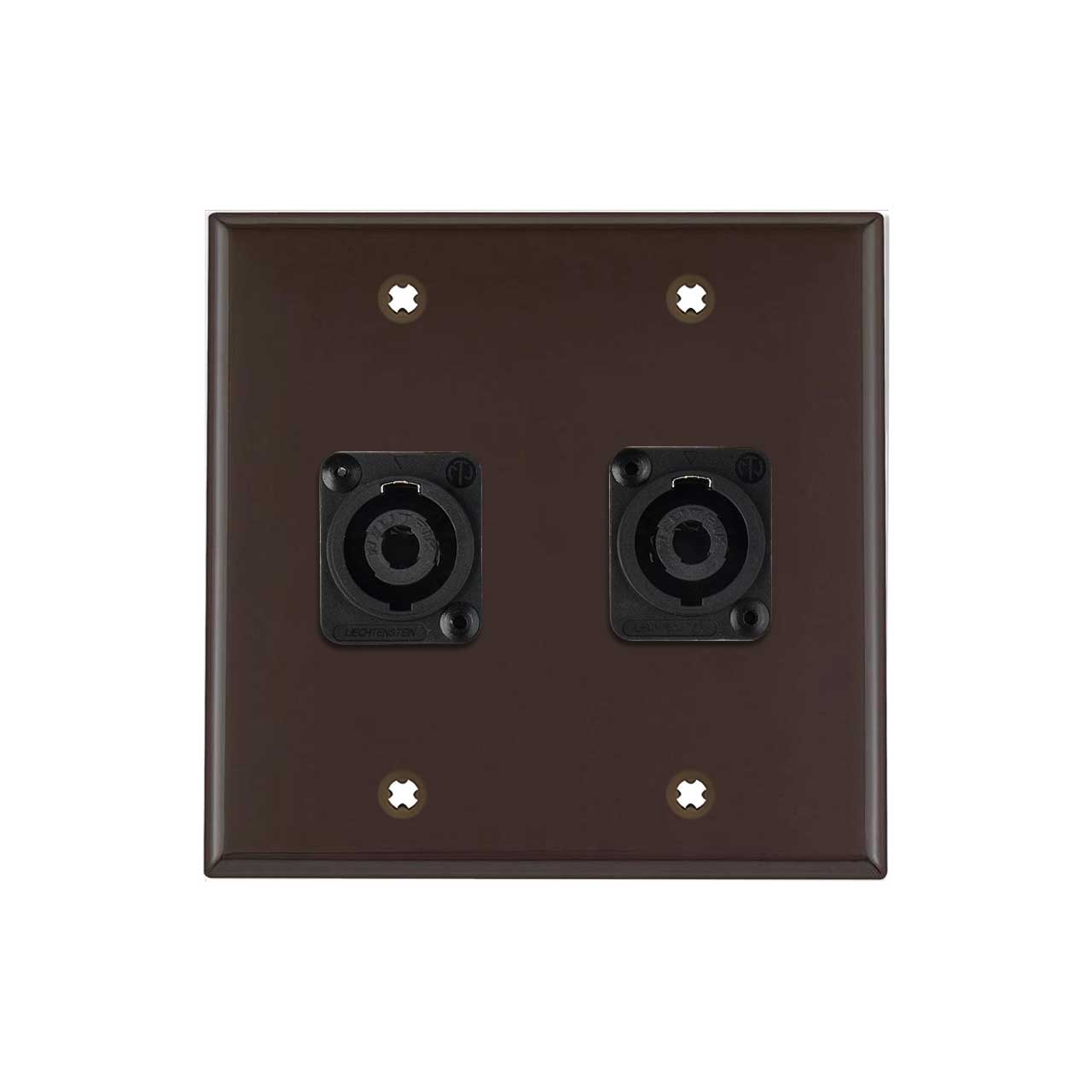 My Custom Shop WPLB-2118 2-Gang Brown Lexan Wall Plate w/ 2 NEUTRIK ...