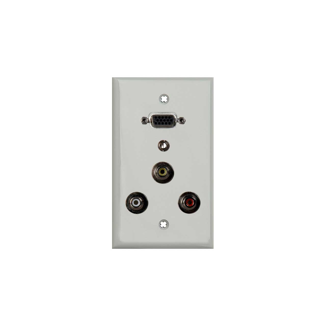 My Custom Shop 1-Gang Gray Lexan Wall Plate w/ 1-VGA Female Barrel/3 ...