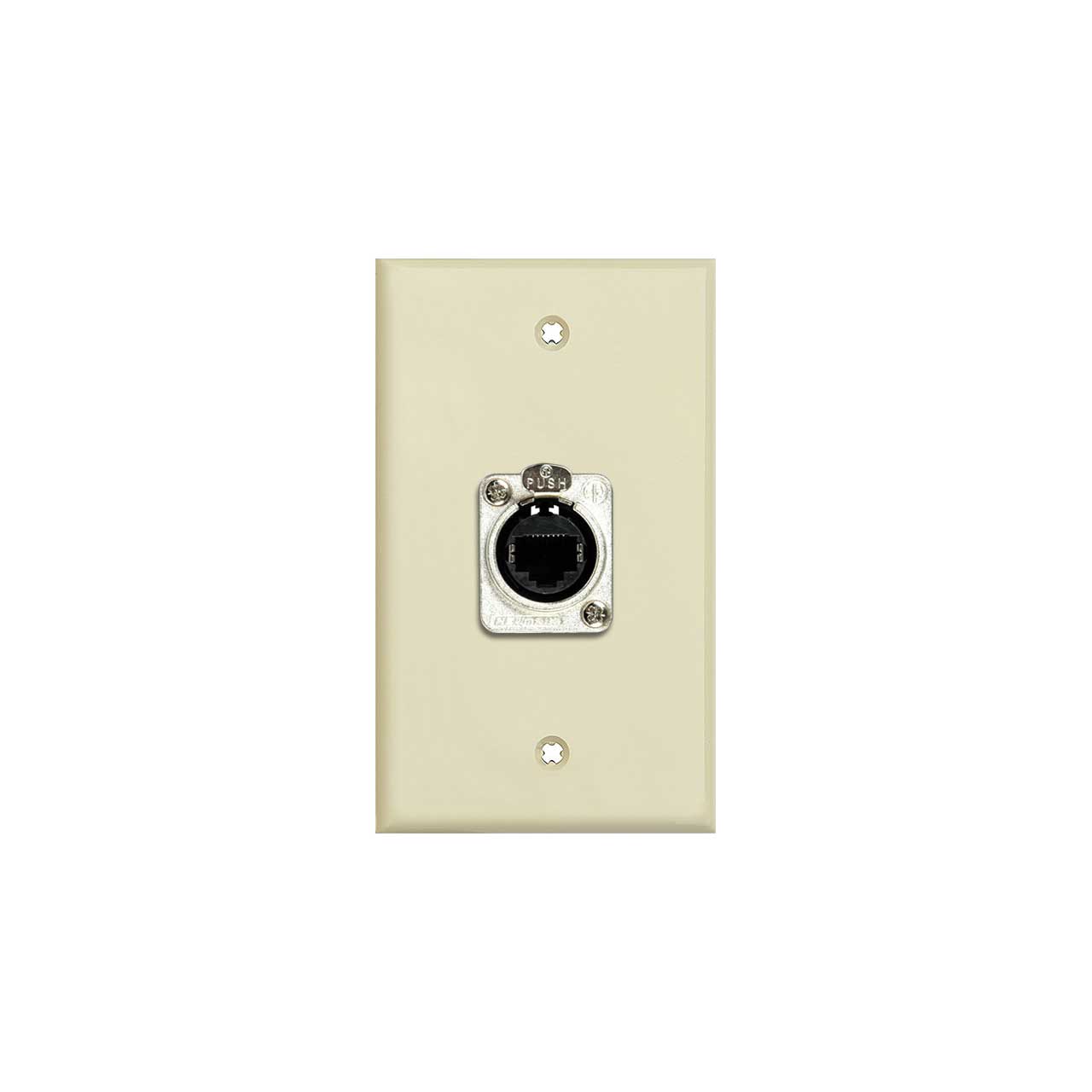 My Custom Shop 1-Gang Ivory Lexan Wall Plate w/ 1 NEUTRIK RJ45 To Rear ...