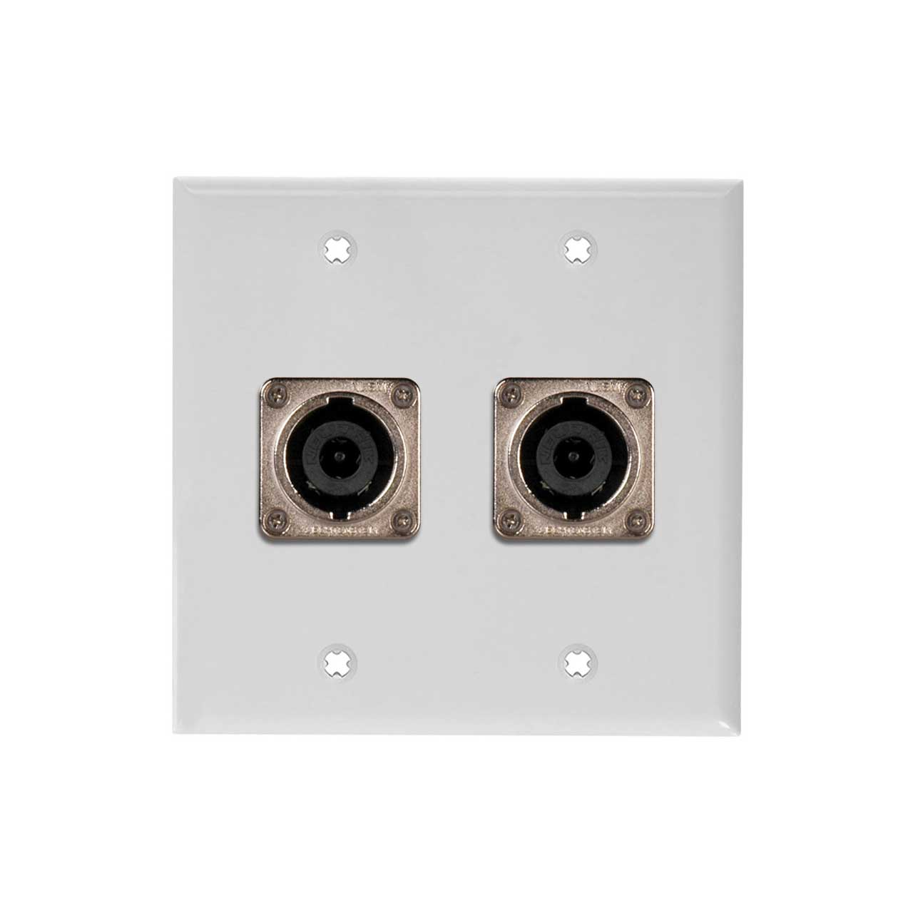 My Custom Shop WPLW-2155 2-Gang White Lexan Wall Plate w/ 2 NEUTRIK ...