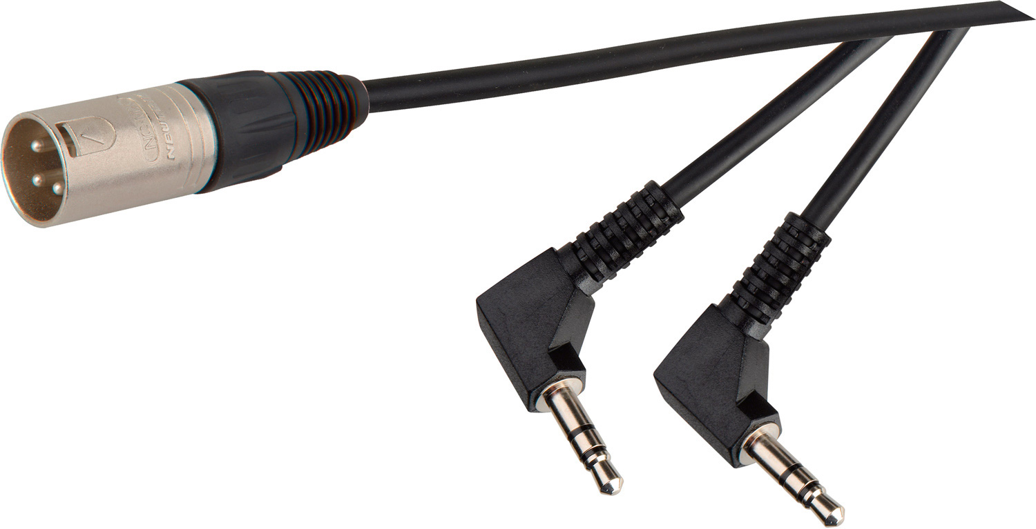 Connectronics Premium Quality XLR-M-Mini Stereo RA Male Audio Cable 6ft