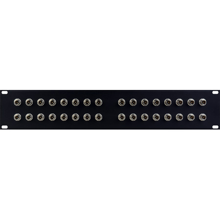 Laird 32-Port 4K/8K 12G-SDI Feed-Through BNC Barrel Patch Panel - 2RU