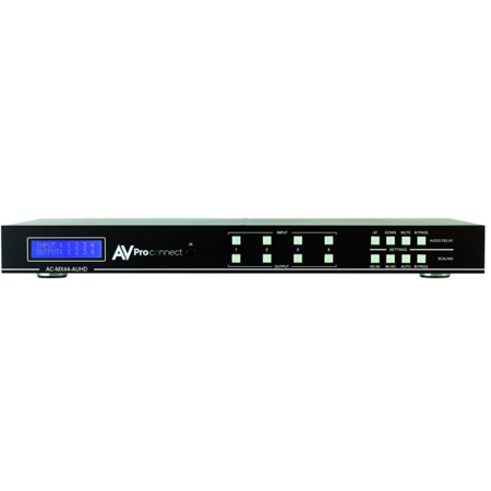 AVPro Edge AC-MX-44 18Gbps True 4K60 4:4:4 4x4 Matrix w/ Digital Audio ...