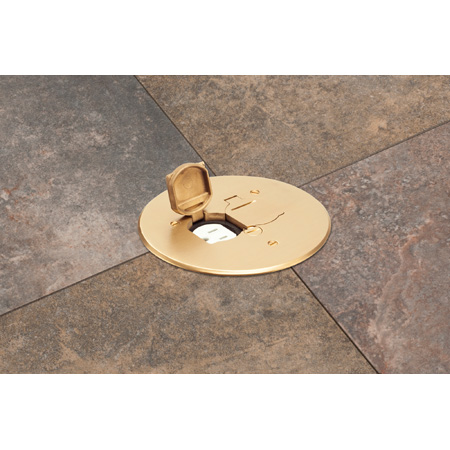 Arlington FLB6230MBLR Flip Lid Style Metal Cover Kit with Leveling Ring ...