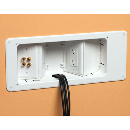 Arlington TVB713 Recessed TV Box with Angled Openings