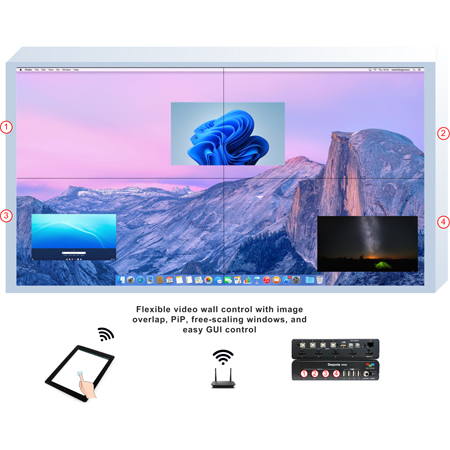 Avitech Sequoia 4K60 4 in 5 out 4:4:4 Video Wall Processor