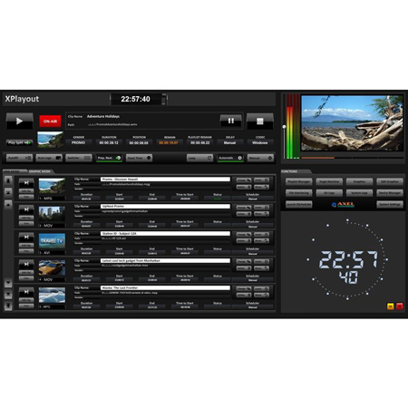 AxelTech XPlayout Software License with Multiple Format TV Playout Software