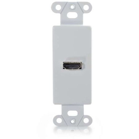 C2G HDMI Pass Through Decorative Wall Plate - White