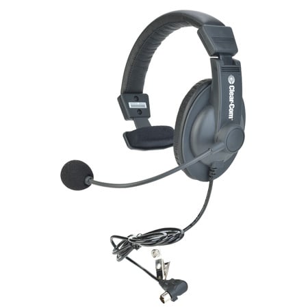Clear-Com CC-15-MD4 Single-Ear Intercom Headset with Mini DIN Connector ...