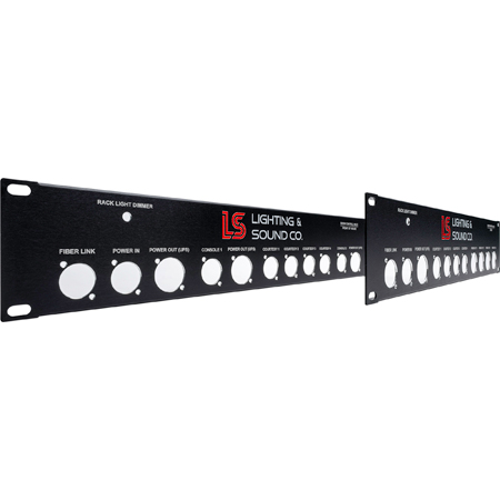 Custom 2RU SHOW CONTROL Black Anodized Rack Panel Pre-Punched For ...