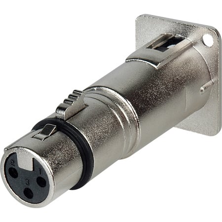 Connectronics XLR Male to XLR Female Chassis Mount Barrel Connector