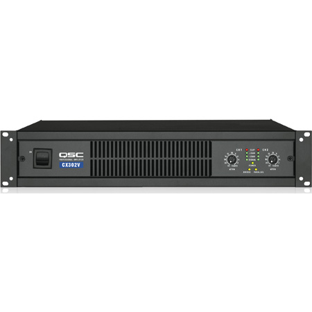 QSC CX302V 2 Channel Powered Amplifier 200 Watt 70 Volt Output