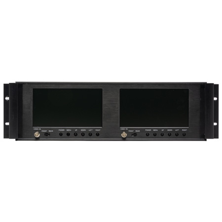 DUAL-7-RM-LCD Dual 7-Inch RackMount Video Monitor with Loop Through - B ...