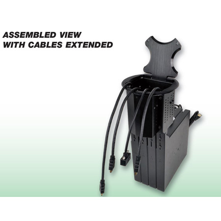 FSR TBRT-HDMI-BK HDMI Cable Retractor with Black Cable