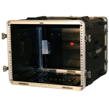 Gator GR-8L - Locking ATA 8RU Deluxe Polyethylene Rack wFront/Rear Rack ...