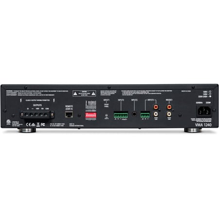 JBL VMA1240 Commercial Series 240W Bluetooth-Enabled Mixer/Amplifier (5 ...