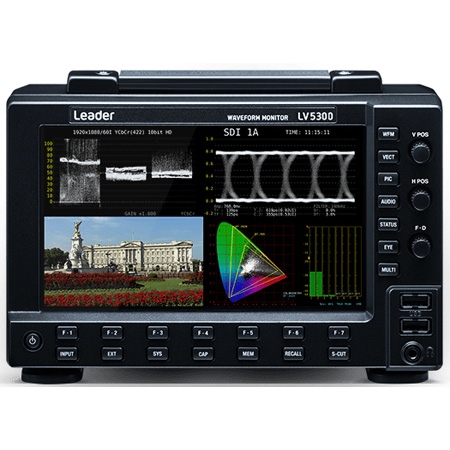 Leader LV5300 7-inch Full HD Waveform Monitor with Touch Panel & SDI ...